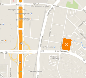 Map of new REI location in East Dallas